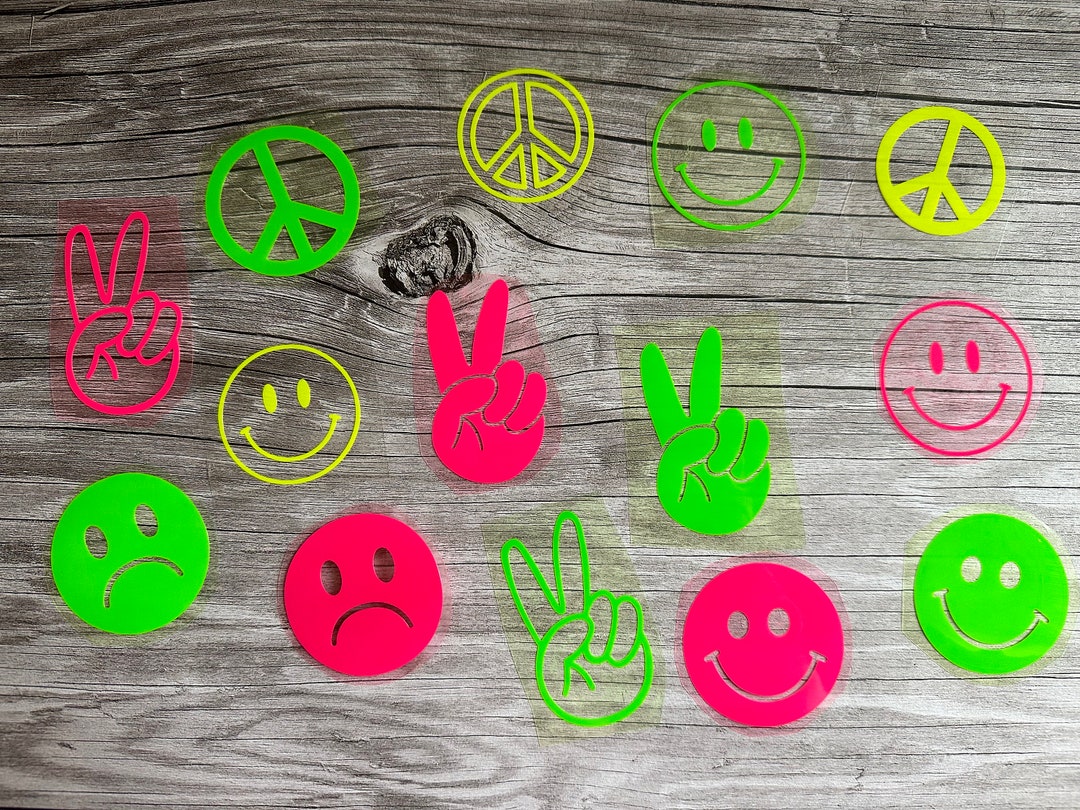 Iron-on Picture Smily Smiley Smile Peace Hand Peace - Etsy