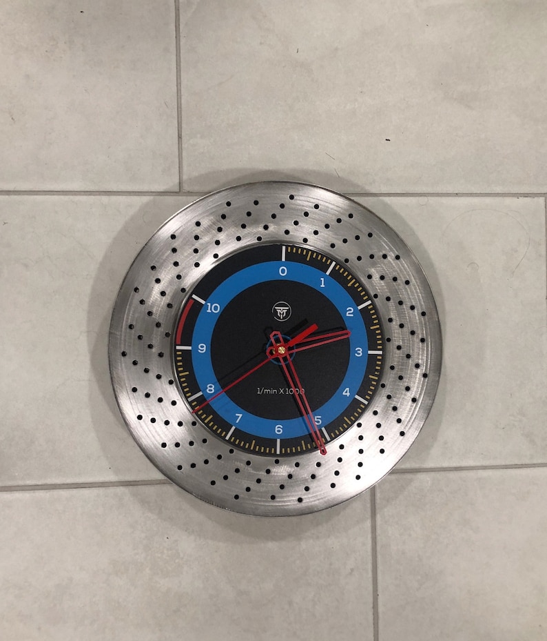 Motor Racing Inspired Handcrafted Brake Rotor Wall Clock - Etsy