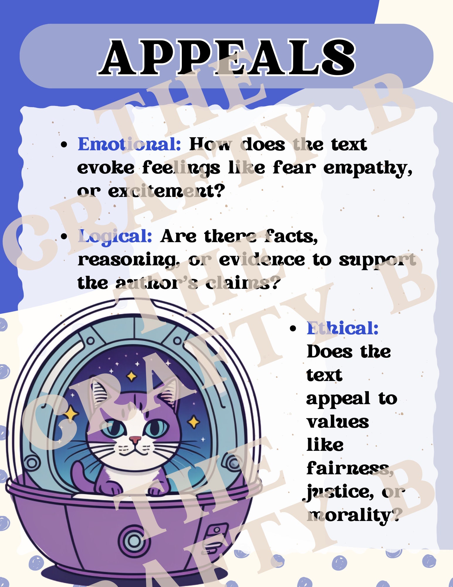 SPACECAT Classroom Posters Digital Download (set of 10) - Etsy