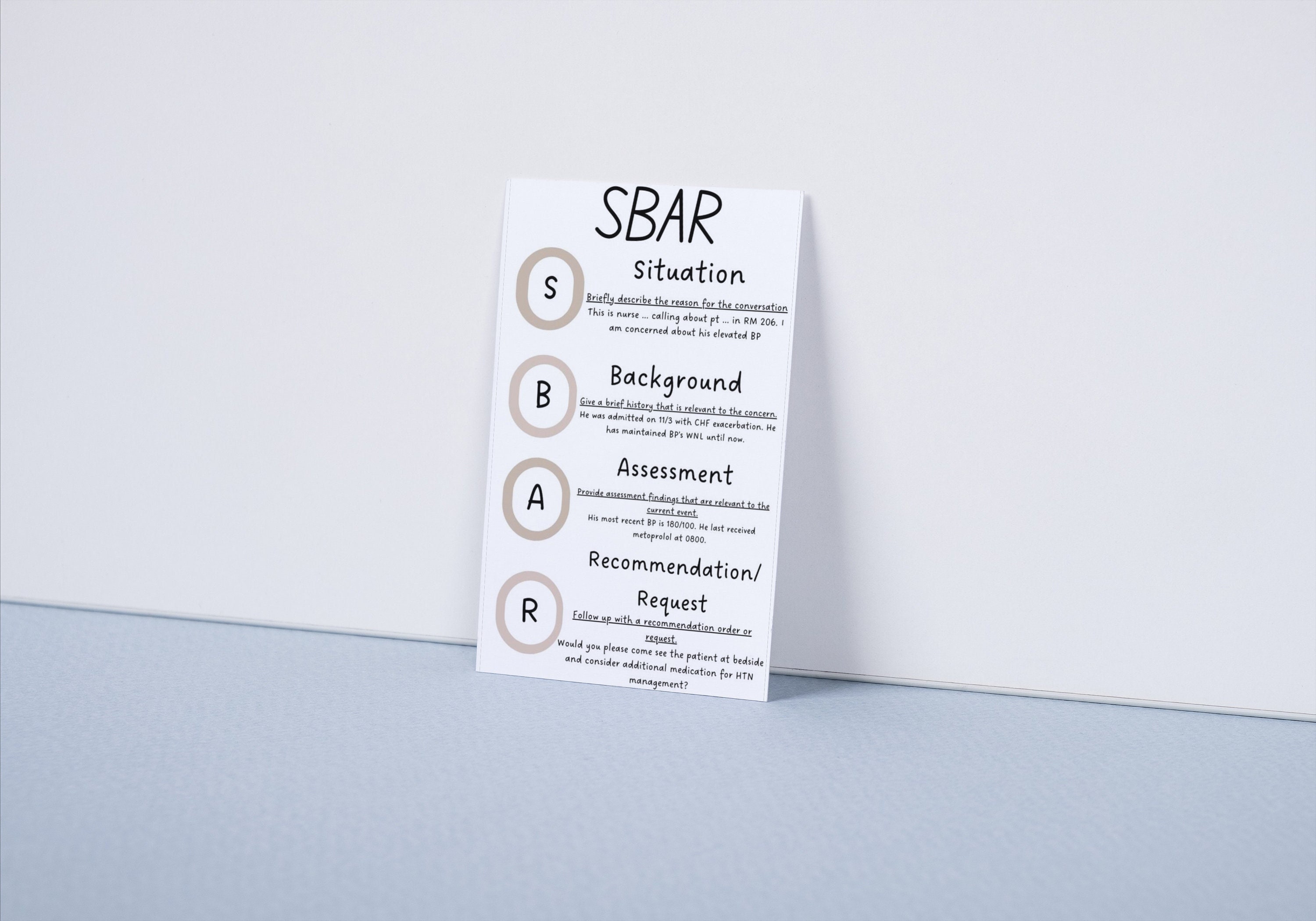 SBAR Badge Buddy Printable/ Nursing School/ RN - Etsy Canada