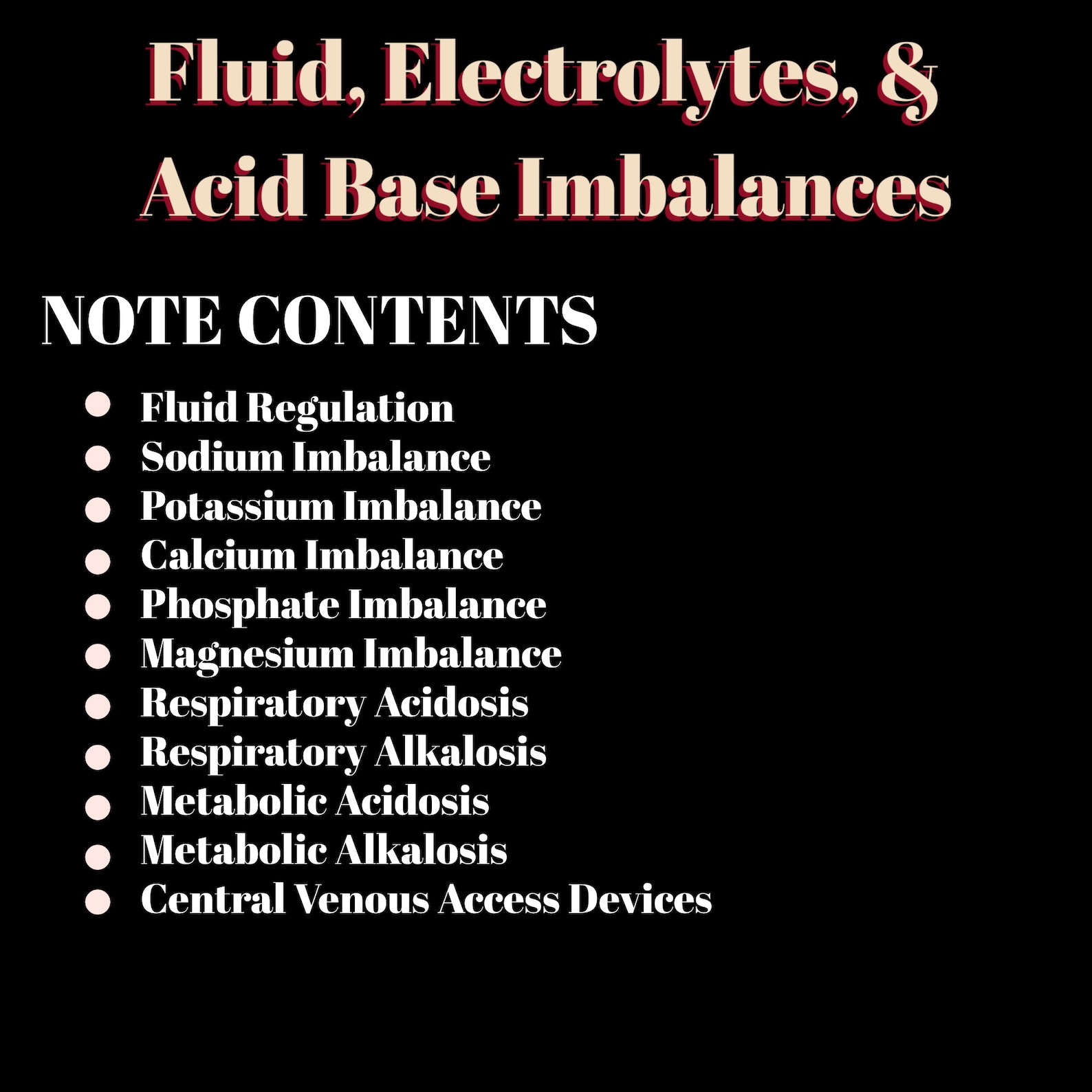 Fluid Electrolyte & Acid Base Imbalances/ Nursing Notes/ RN - Etsy