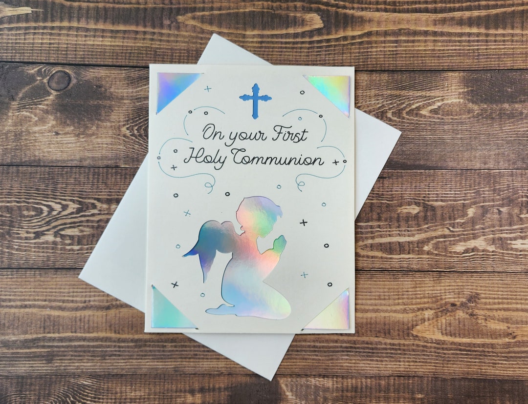 First Holy Communion, Greeting Card - Etsy