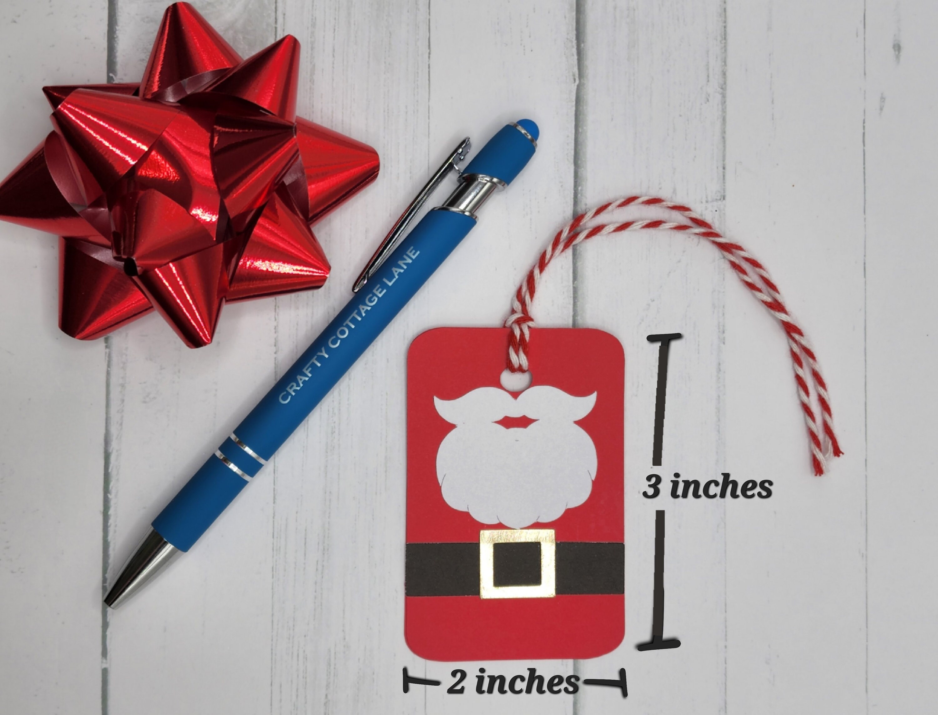 Santa Gift Tags Set of 5, Christmas Gift Tags - Etsy
