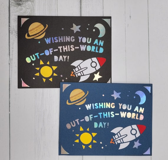 Outer Space Birthday Card Kids Birthday Card Greeting Card - Etsy