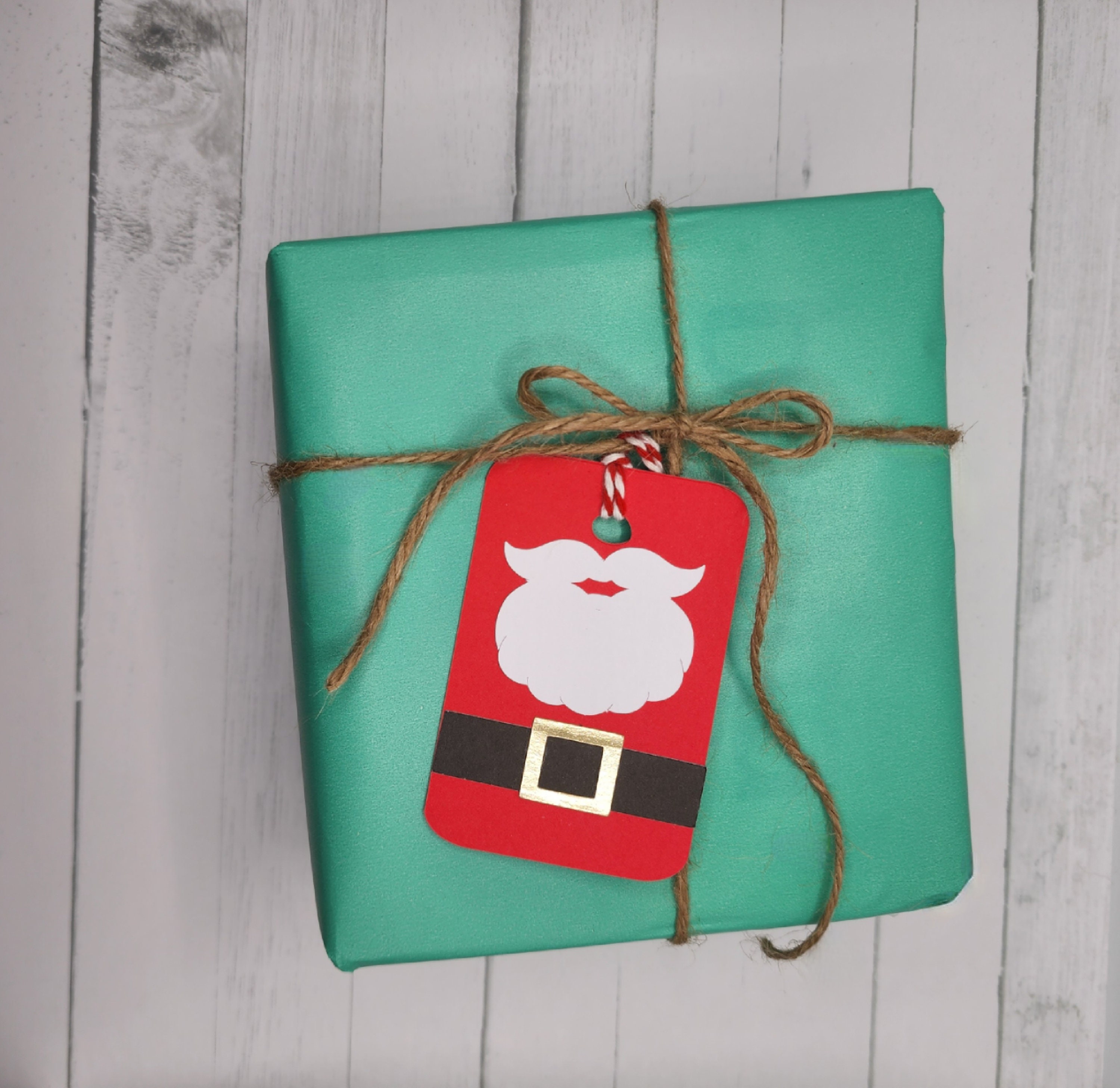 Santa Gift Tags Set of 5, Christmas Gift Tags - Etsy