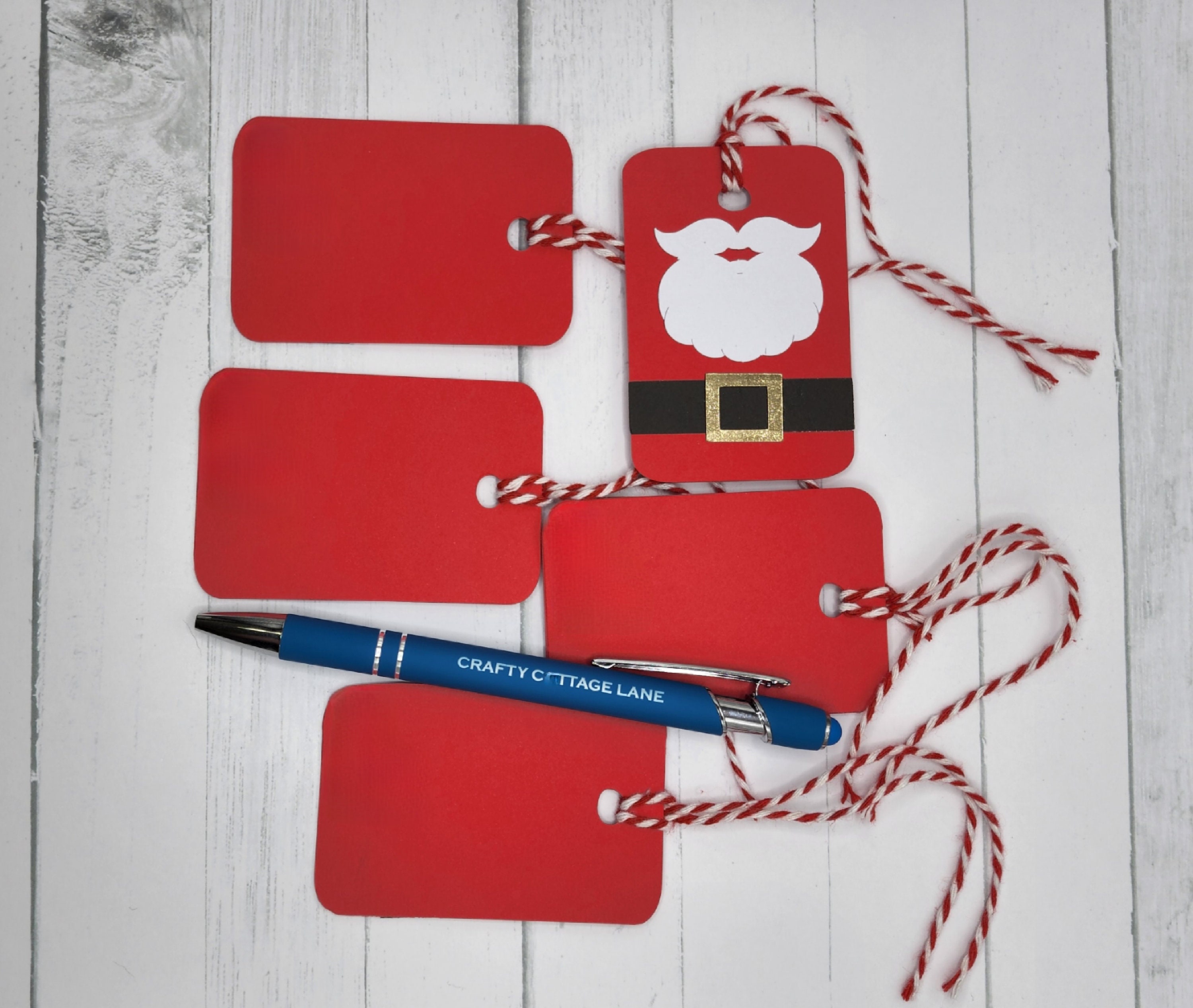Santa Gift Tags Set of 5, Christmas Gift Tags - Etsy