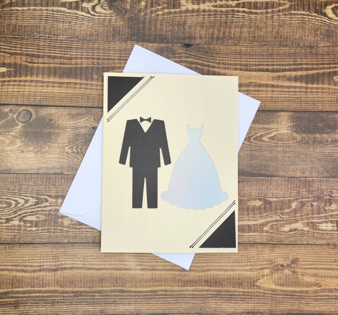 Bride and Groom Wedding Card, Greeting Card - Etsy