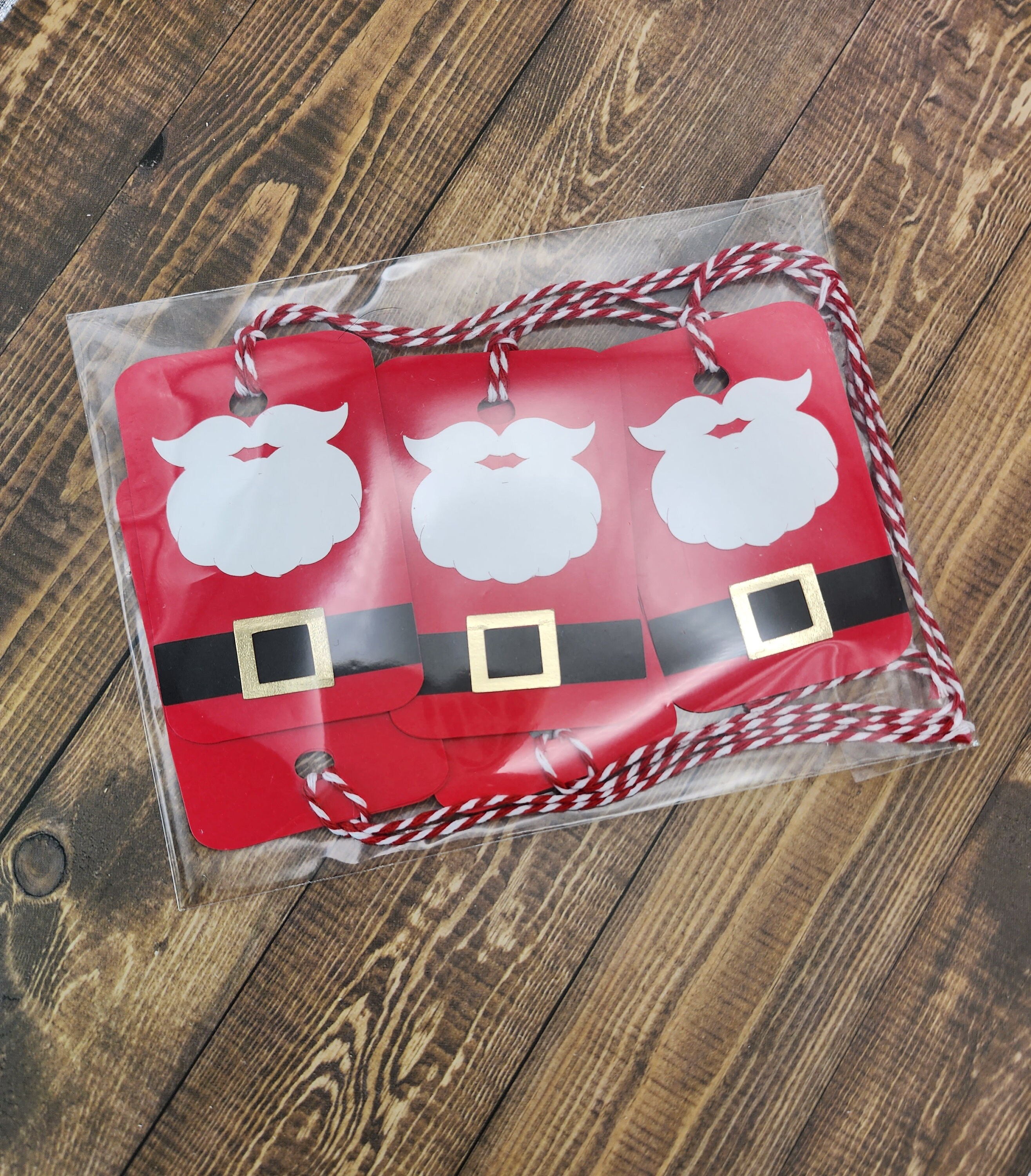 Santa Gift Tags Set of 5, Christmas Gift Tags - Etsy