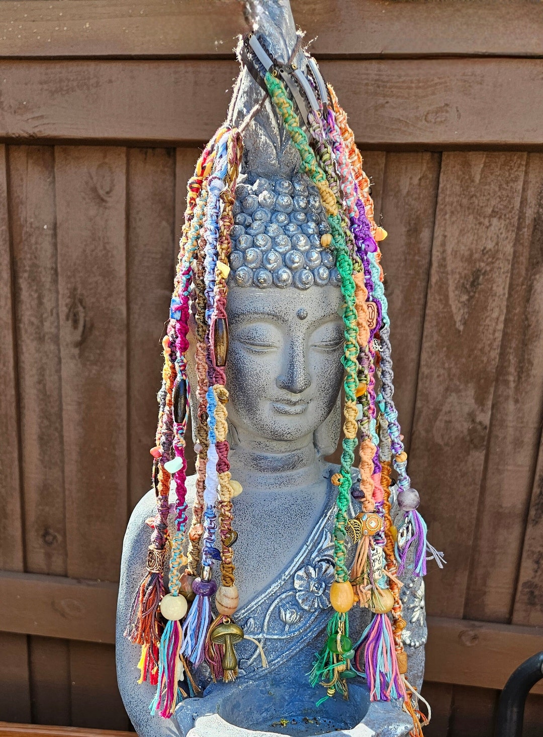 Macrame Hair Wraps Clip In Bohemian Hair Jewelry - Etsy