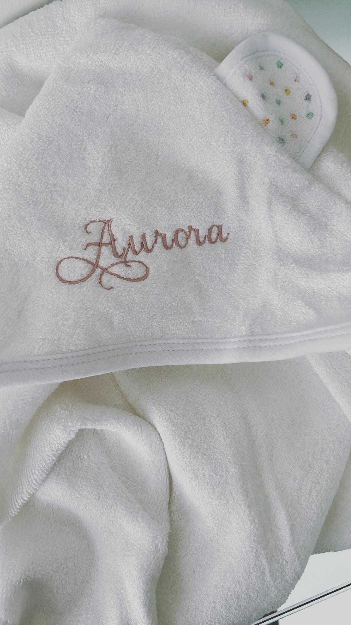 Personalized Organic Cotton & Bamboo Hooded Baby Bath Towel. - Etsy