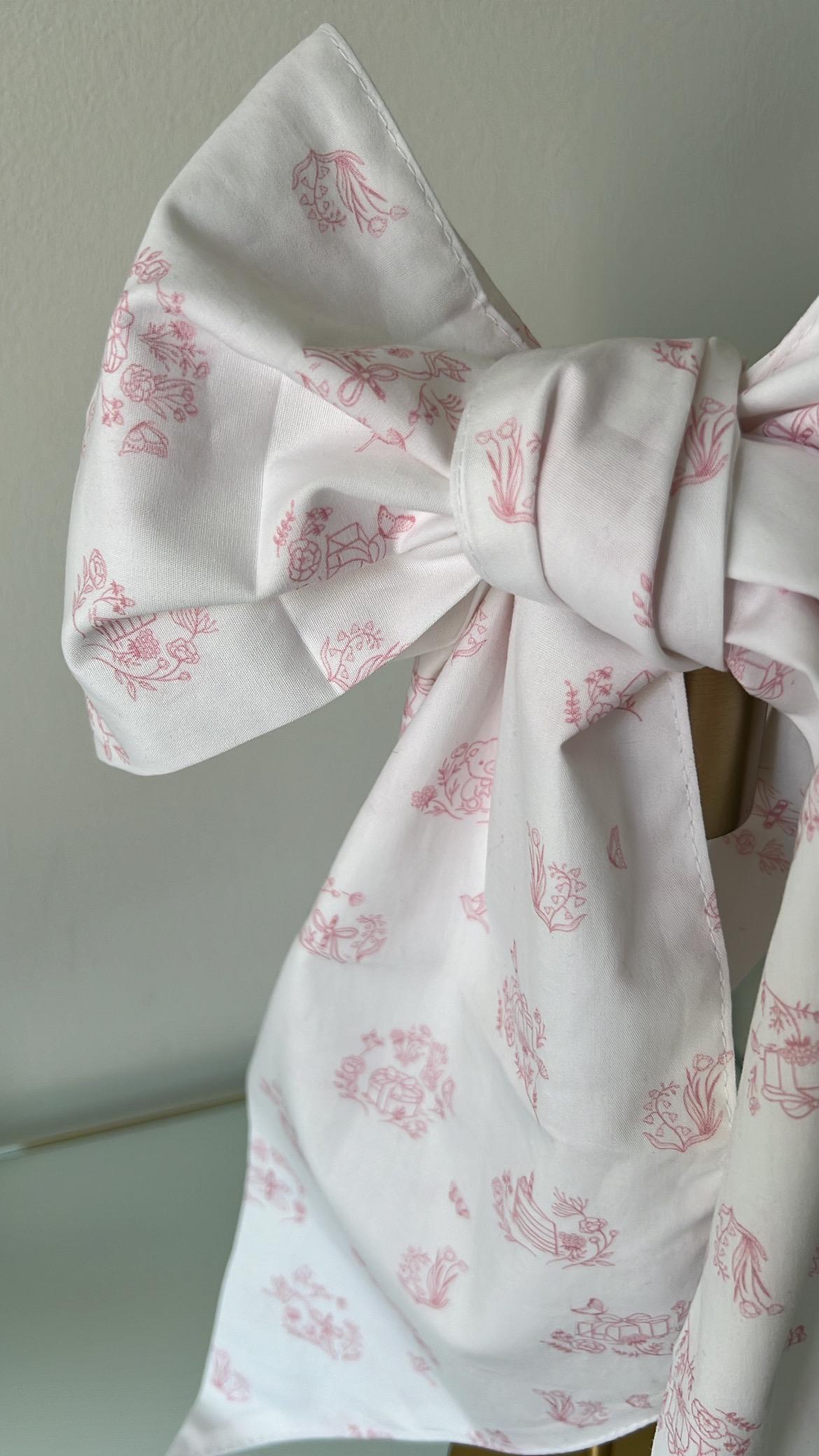 Personalized Hand Drawn Toile Design Bow/sash. Perfect for Baby ...