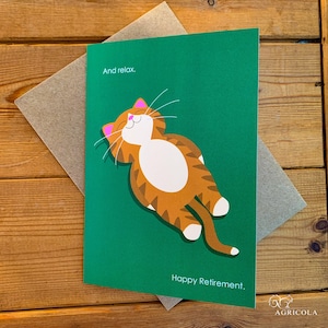 Funny Cat Retirement Card: Happy Retirement Greeting - Etsy