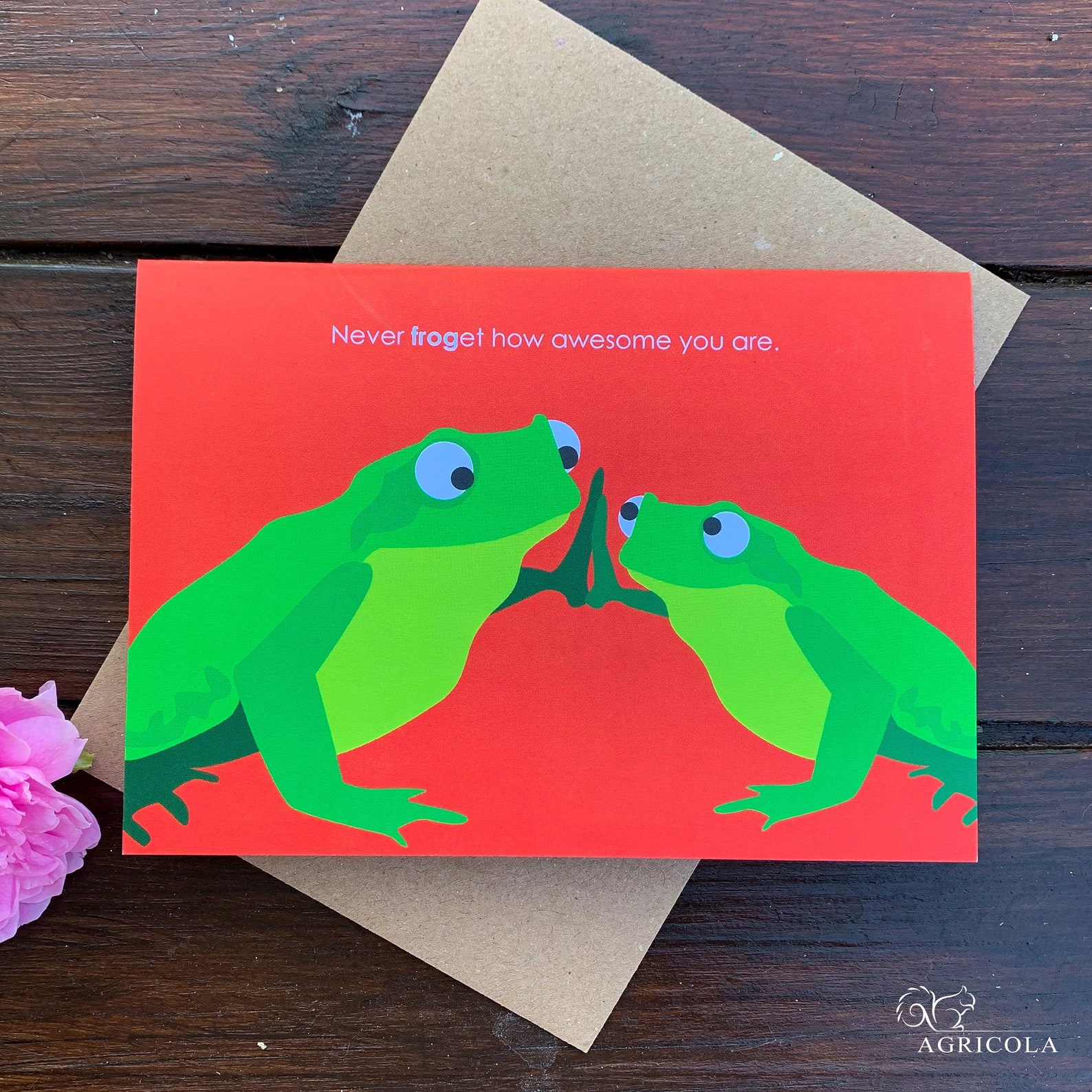 Frog Card / Awesome / Birthday Card / Occasion Card / Motivational ...