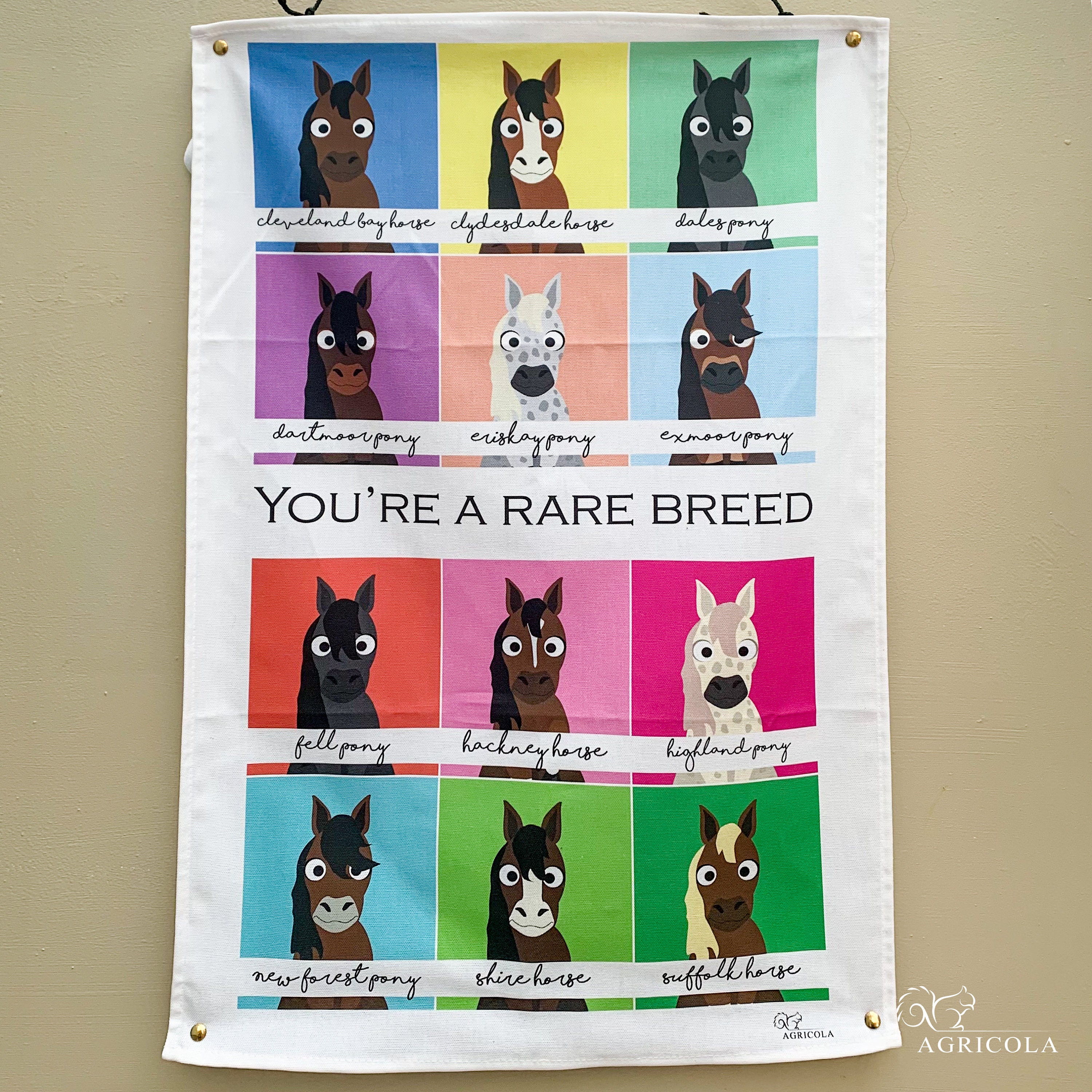 You're a Rare Breed UK Rare Breed Horses Tea Towel 100% Cotton, Hand ...