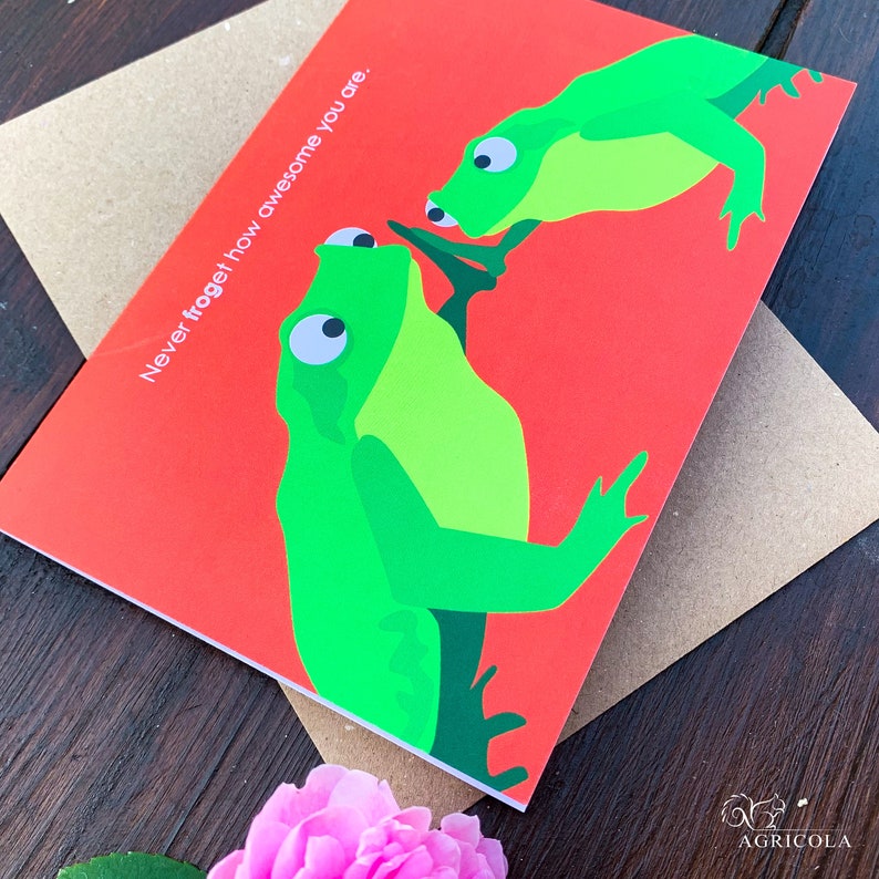 Frog Card / Awesome / Birthday Card / Occasion Card / Motivational ...