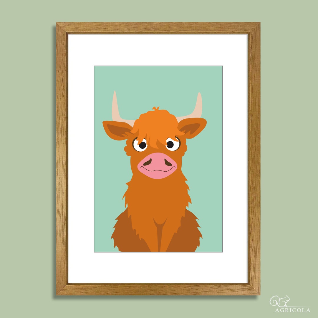 Rare Breed - Shetland Cow - A5 Fine Art Print - Etsy