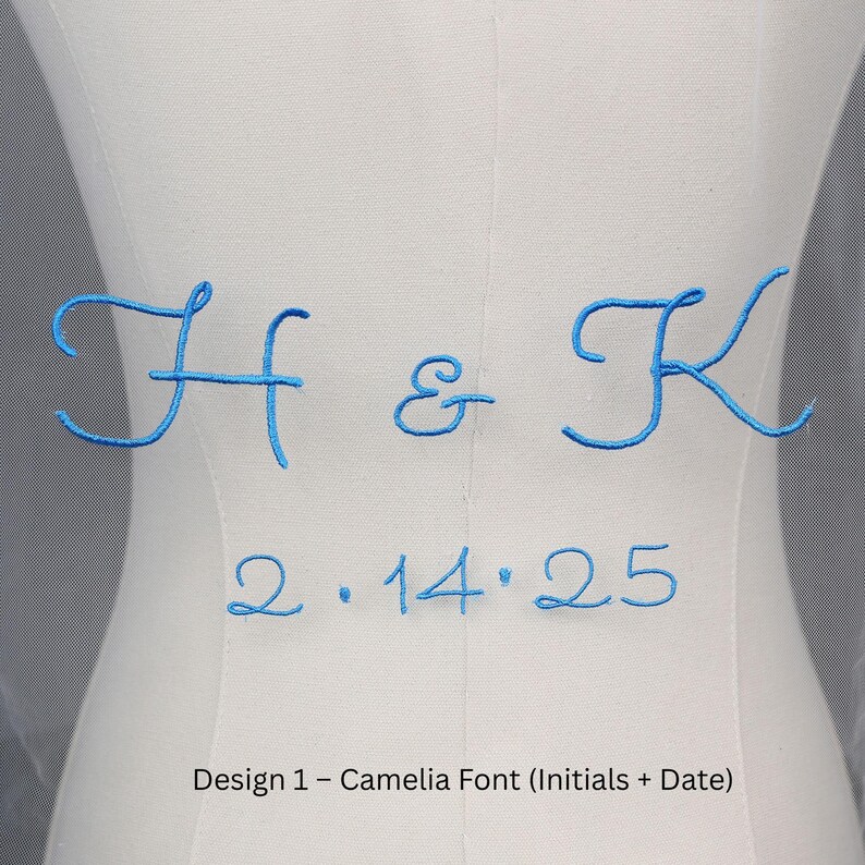Wedding Veil Embroidery Add-on | Custom Embroidered Bridal Veil With ...