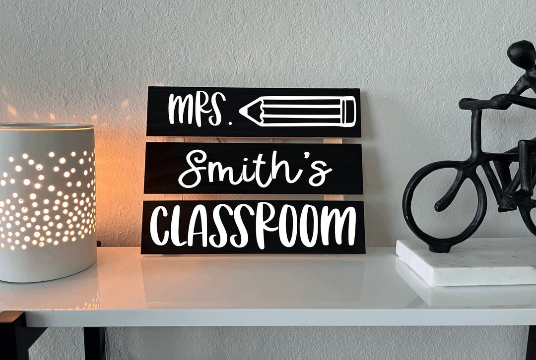 Personalized Teacher Classroom Wood Sign, Farmhouse Decor - Etsy