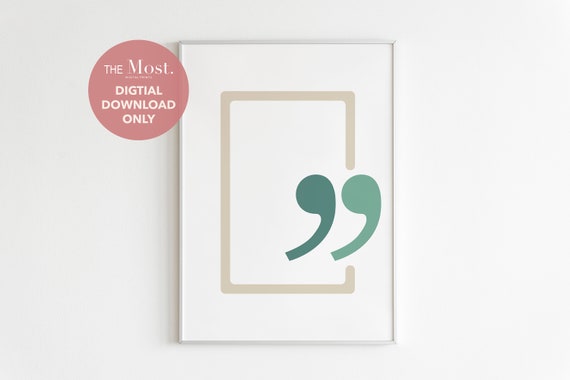 Symbol Quotation Mark Wall Art Symbol Digital Prints | Etsy