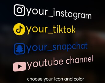 Social Media Handle Decal - Etsy