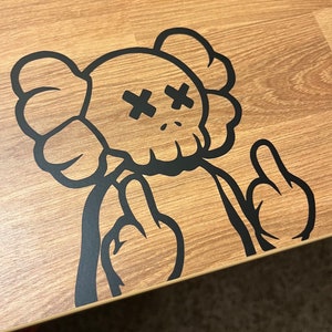 Kaws Inspired Peeker Vinyl Decal for Car Window, Laptop, Water Bottle ...