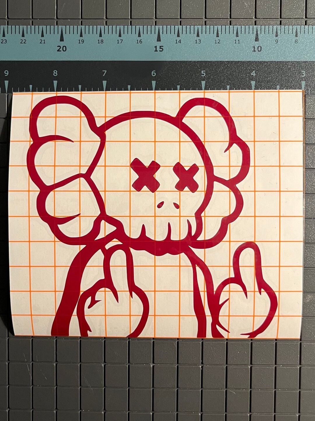 Kaws Inspired Peeker Vinyl Decal for Car Window, Laptop, Water Bottle ...