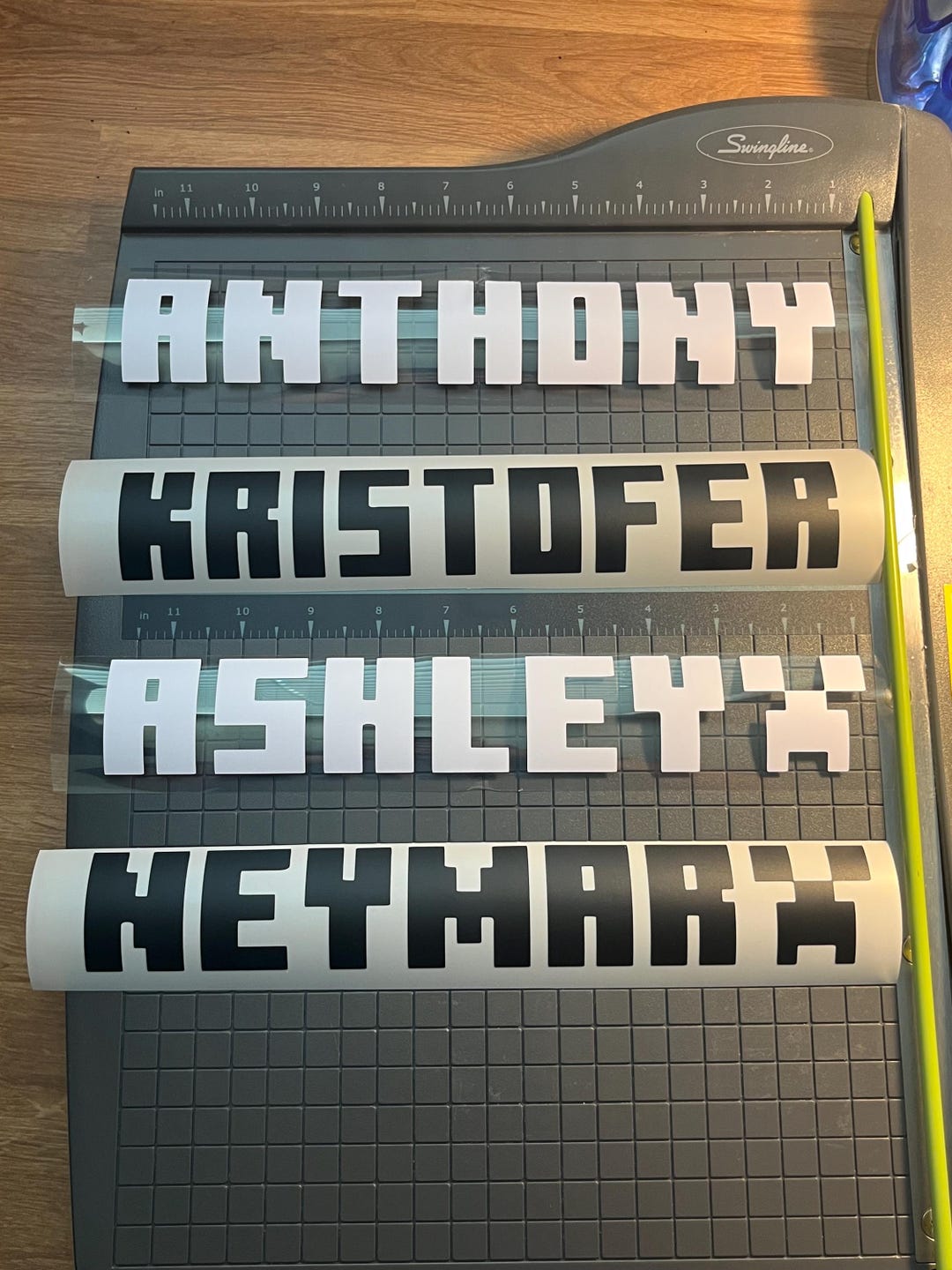 Minecraft Name Seat Sticker for Laptop, Name Decal for Decor, Fun ...