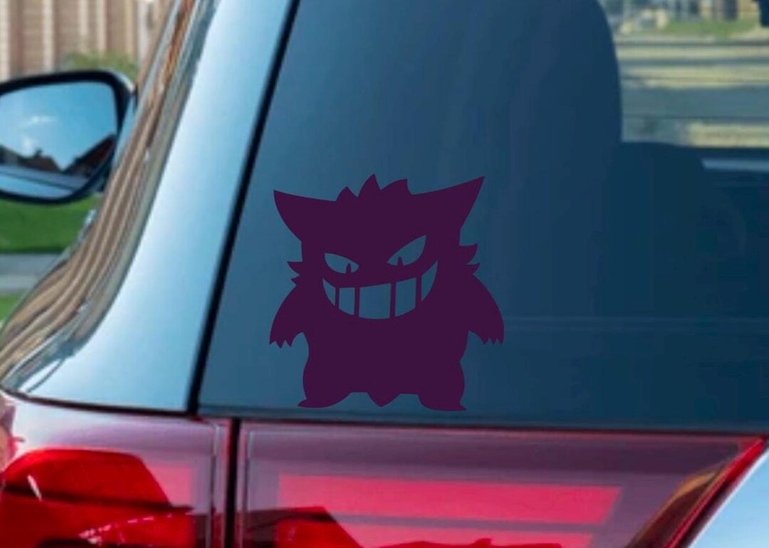 Gengar Ghost Pokemon Vinyl Sticker Decal - Cute and Spooky Laptop, Car ...
