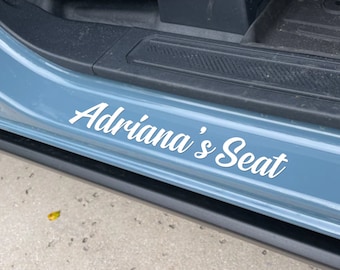 Girlfriends Name Seat Sticker for Car, Name Decal for Car, Relationship ...