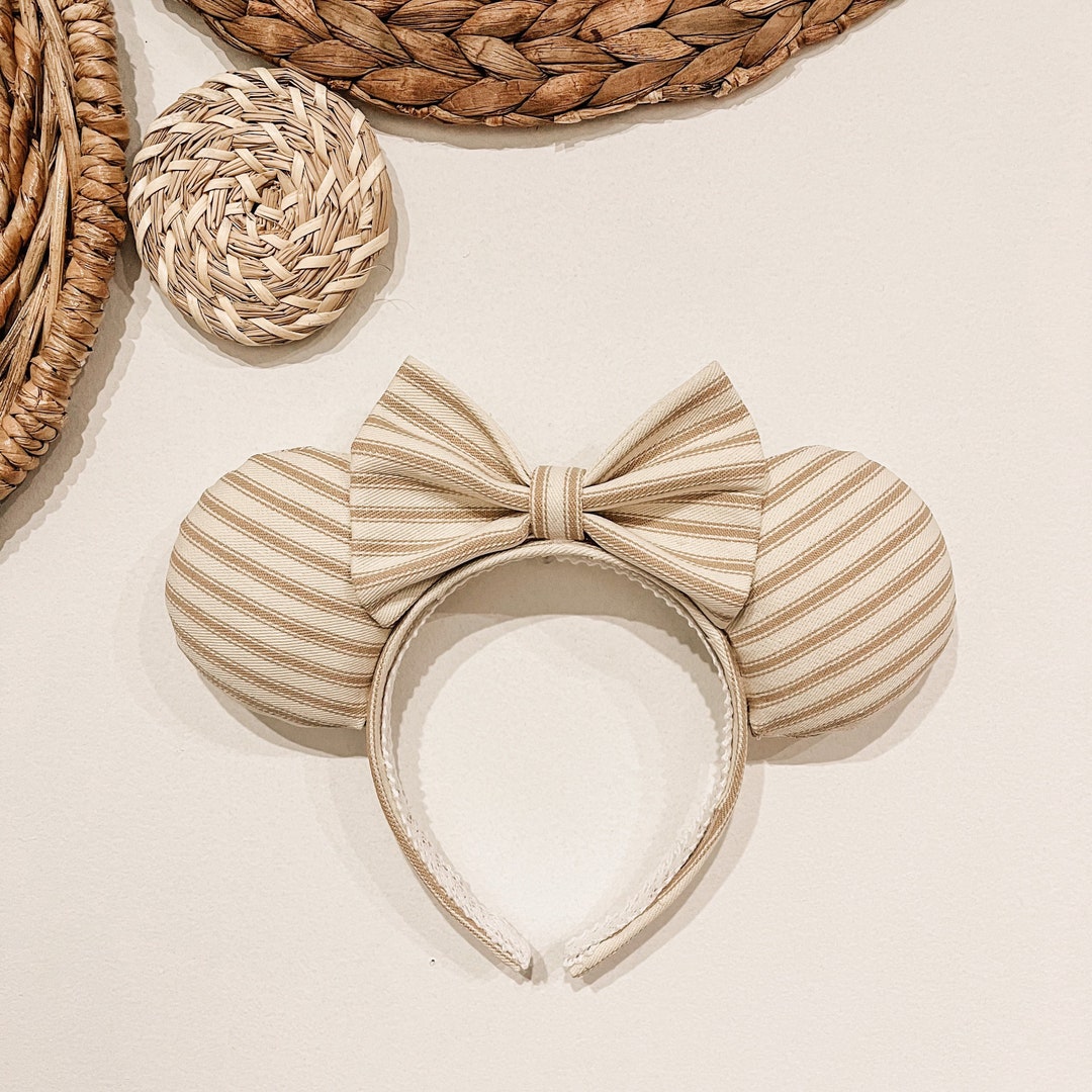 Sea Salt Beige Striped Magic Mouse Ears Mouse Ears Tan - Etsy