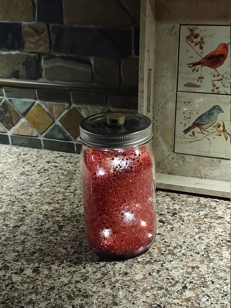 Glitter Sparkle Jar With LED Lights Basic Colors - Etsy