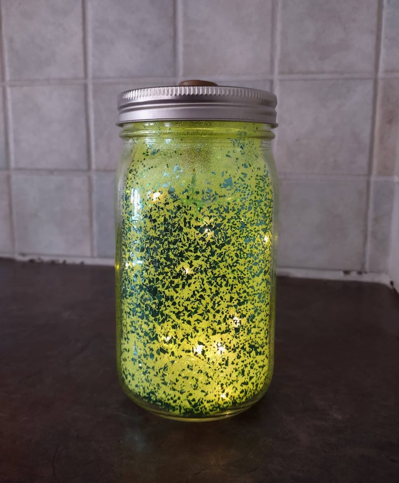 Glitter Sparkle Jar With LED Lights - Basic Colors - Etsy