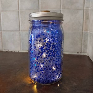 Glitter Sparkle Jar With LED Lights - Alternate Colors - Etsy