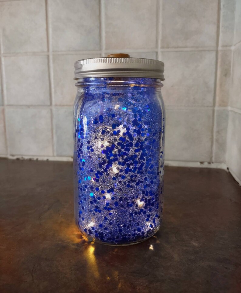 Glitter Sparkle Jar With LED Lights - Alternate Colors - Etsy