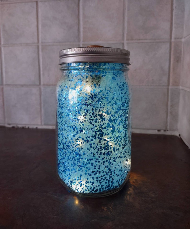 Glitter Sparkle Jar With LED Lights - Basic Colors - Etsy