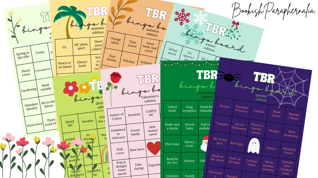 Printable TBR Bingo Board for All Seasons and Special Occasions ...