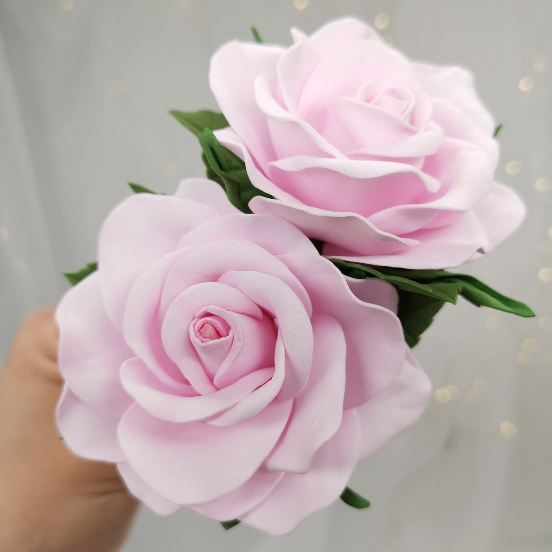 2 Roses on Hair Pins for the Bride, Rose Flower Hair Pins, Wedding ...