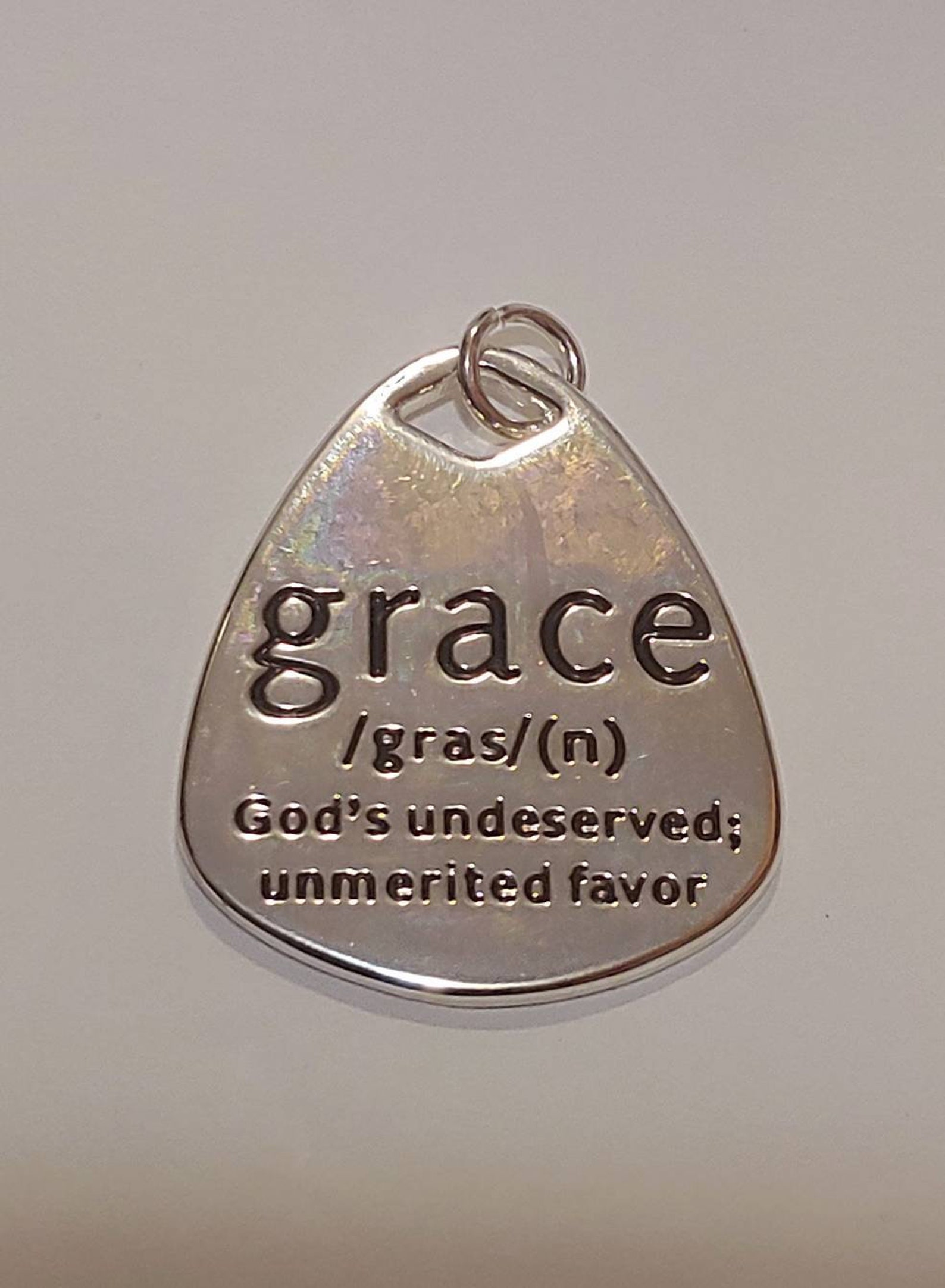 GRACE - God's Unmerited Favor- Silver Metal Pendant/charm - Etsy