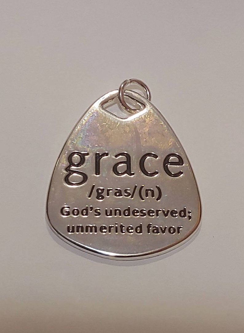 GRACE - God's Unmerited Favor- Silver Metal Pendant/charm/keychain - Etsy