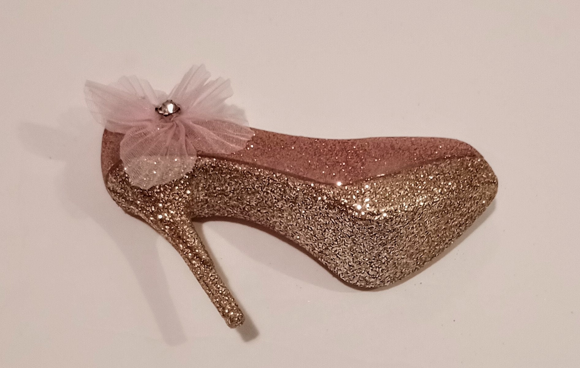 ROSE Gold GLITTERED DECORATIVE High Heel Table Decor W/ Bonus (gift ...