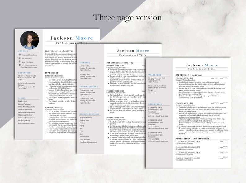 Executive CV Template Word Resume Templates for Executives Modern ...