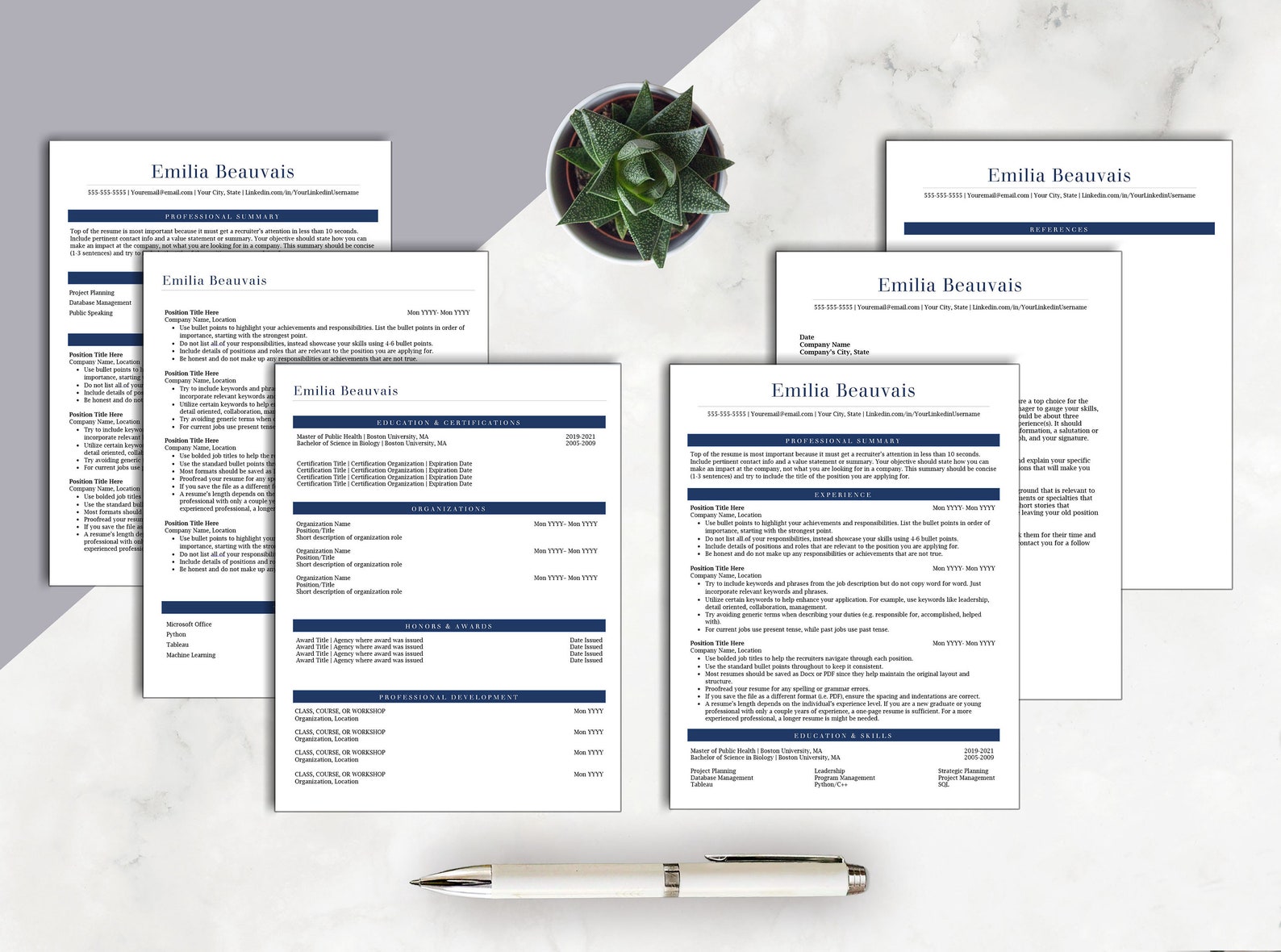 Word Resume Template for Men Word CV Template for Men Modern Resume ...