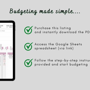 Digital Budget Planner Google Sheets Budget Spreadsheet - Etsy
