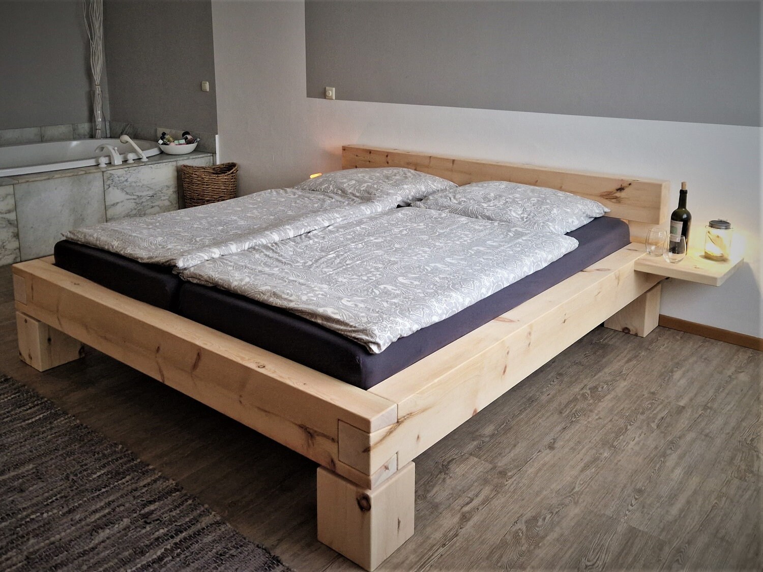 Wood Beam Platform Bed