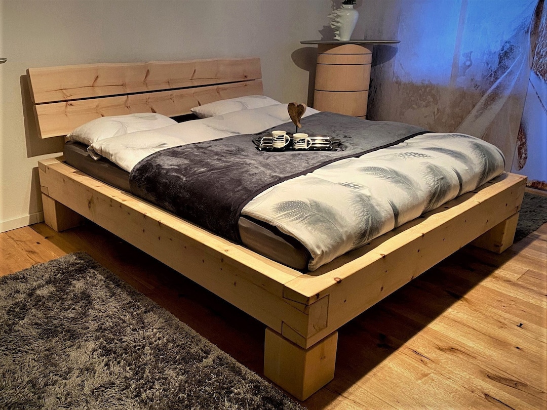Beam Bed Stone Pine Beam Bed Stone Pine Bed Family Bed Solid Wood Bed ...