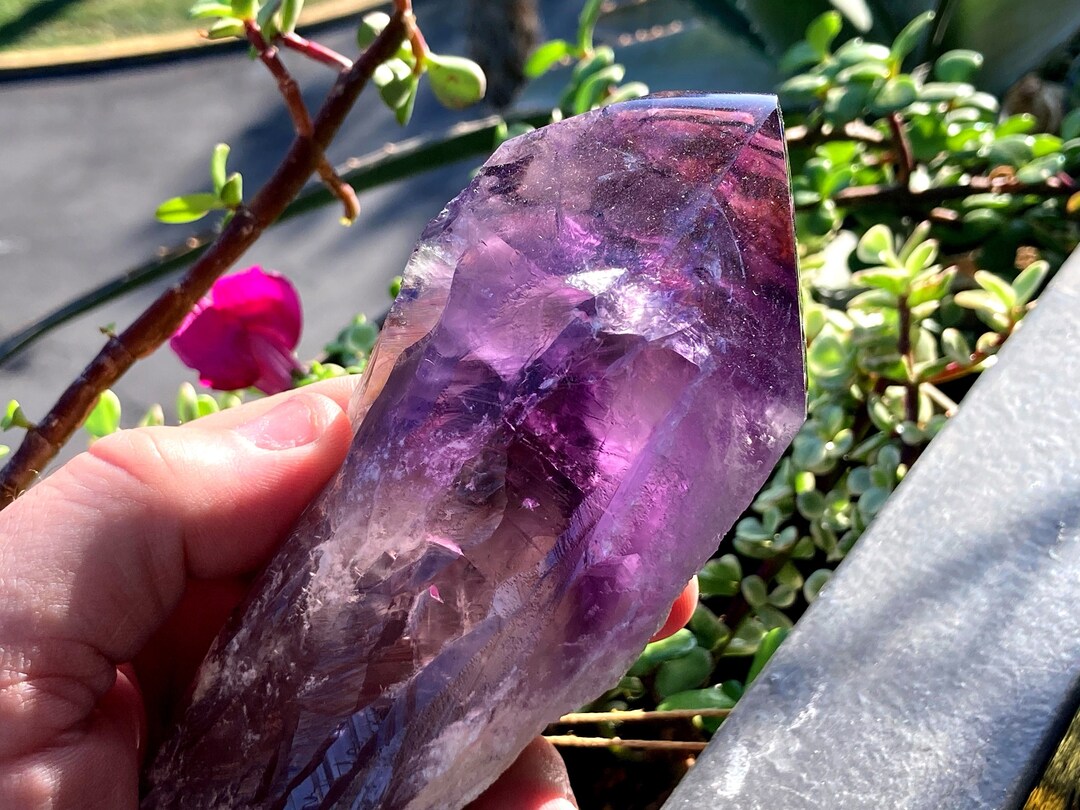 Natural Amethyst Bahia Root / Dragon Tooth Scepter Wand - Etsy