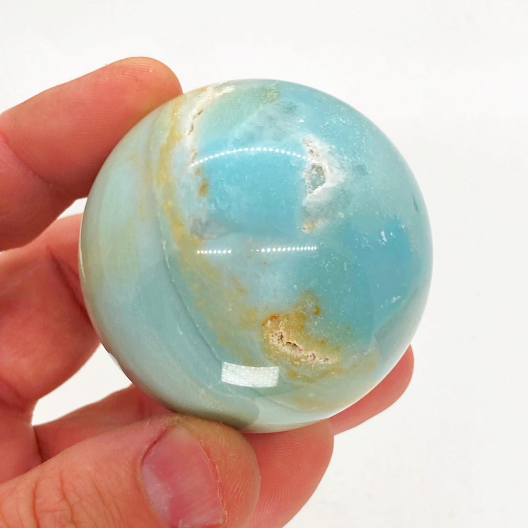 Rare Dianite Sphere – Natural Blue Jade Crystal for Inner Peace ...