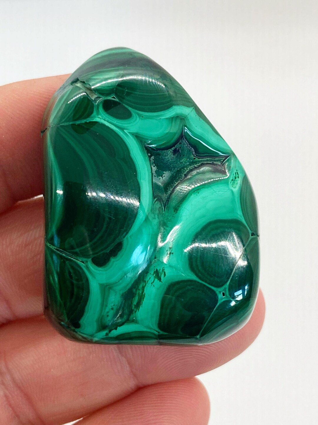 Polished Malachite Free Form: Ethically Sourced Crystal Healing Stone ...