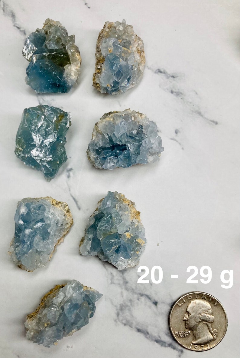 Raw Blue Celestite Crystal Cluster: Healing Stone Decor - Etsy