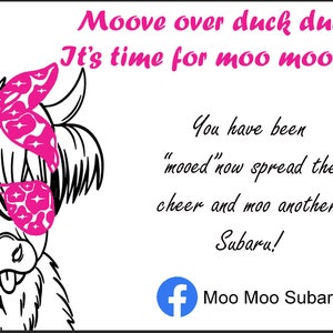 MOO MOO SUBARU Tags - Etsy